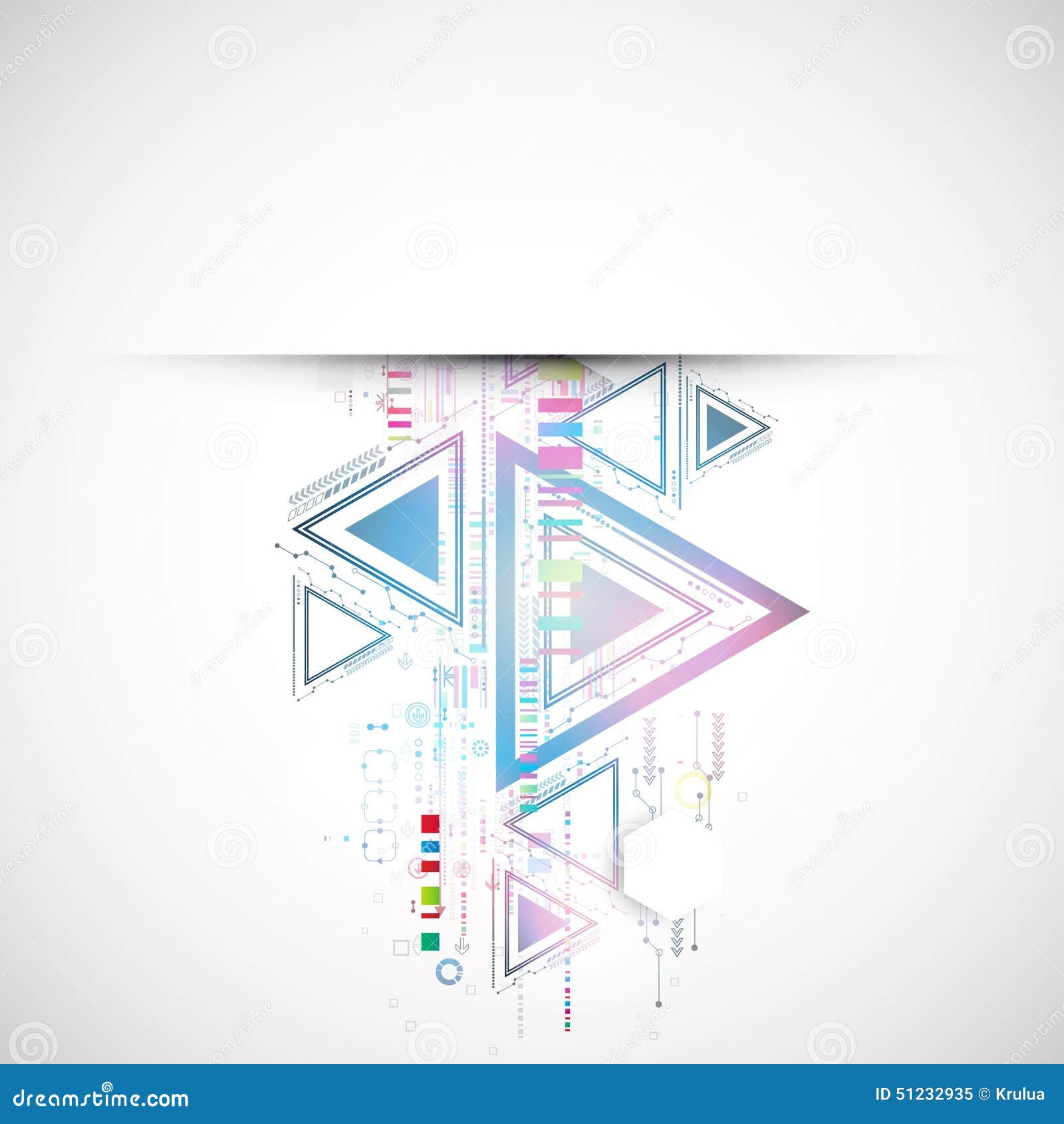 Abstract Technology Triangle Background. Stock Vector - Illustration of ...