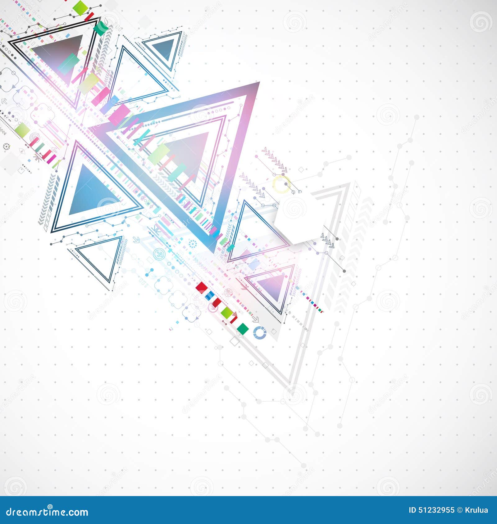 Abstract Technology Triangle Background. Stock Vector - Illustration of ...