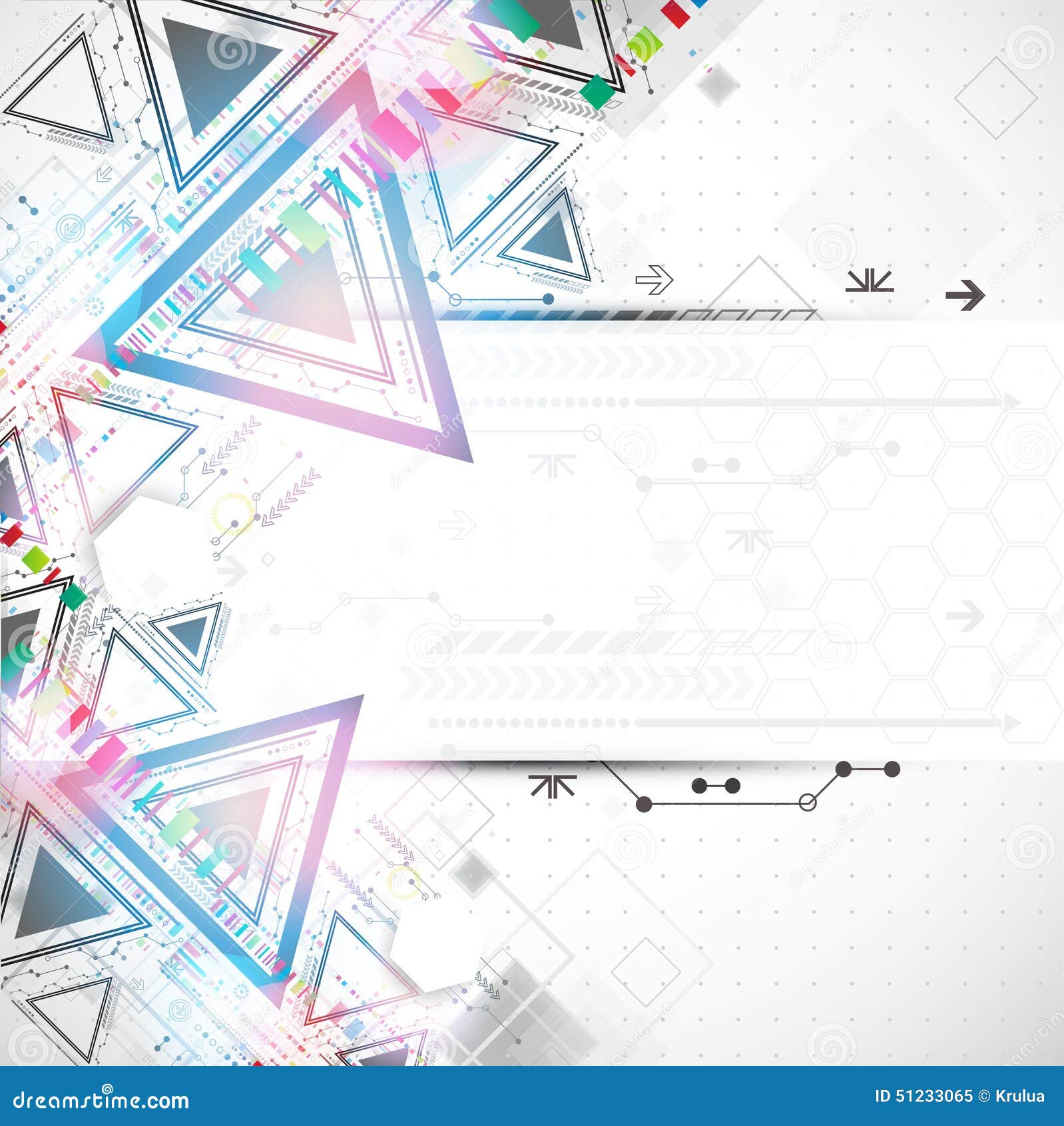 Abstract Technology Triangle Background. Stock Illustration ...