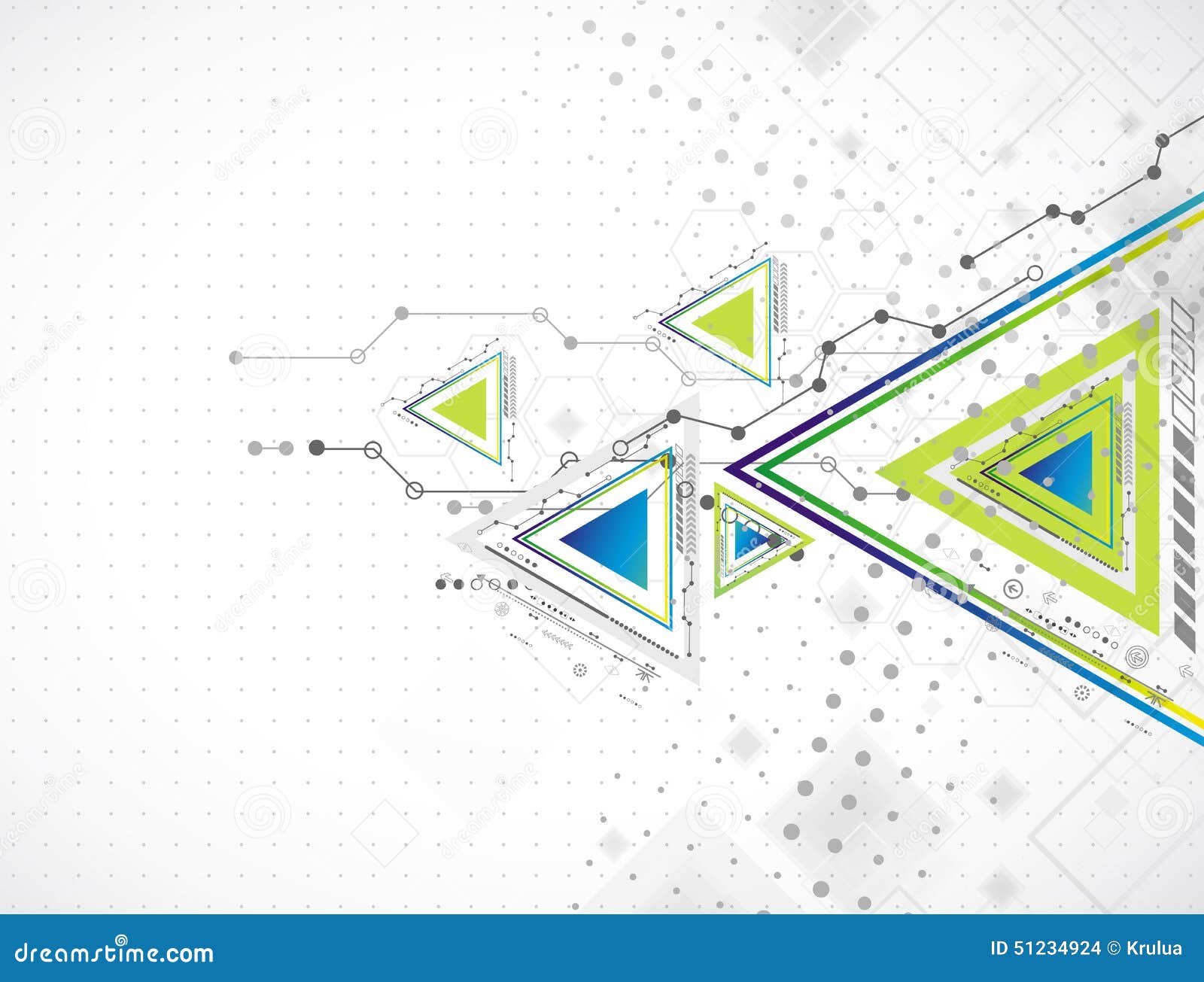 Abstract Technology Triangle Background. Stock Vector - Illustration of ...
