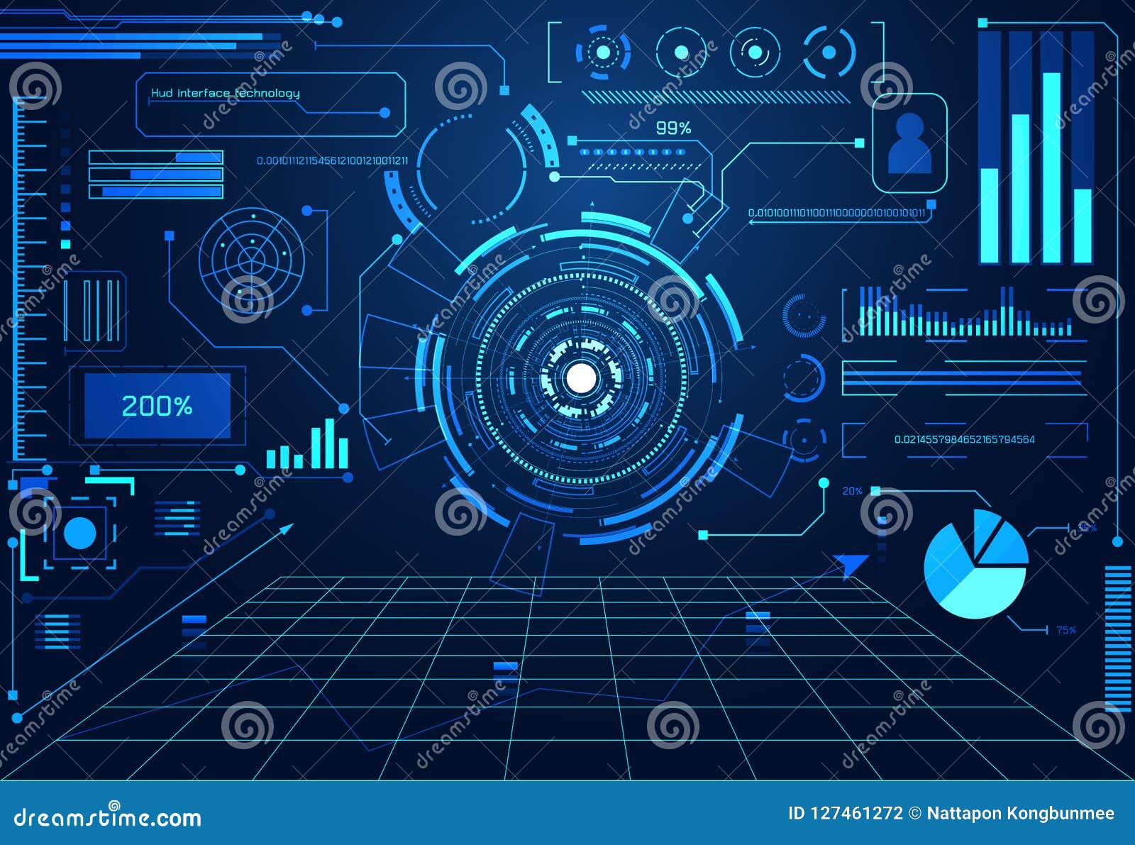 Abstract Technology Ui Futuristic Concept Hud Interface Hologram Stock ...