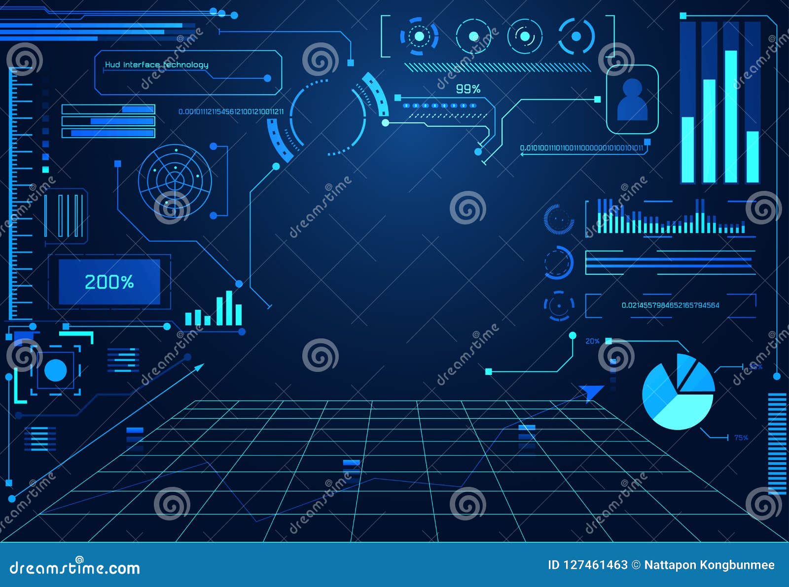 Abstract Technology Ui Futuristic Concept Hud Interface Hologram Stock ...