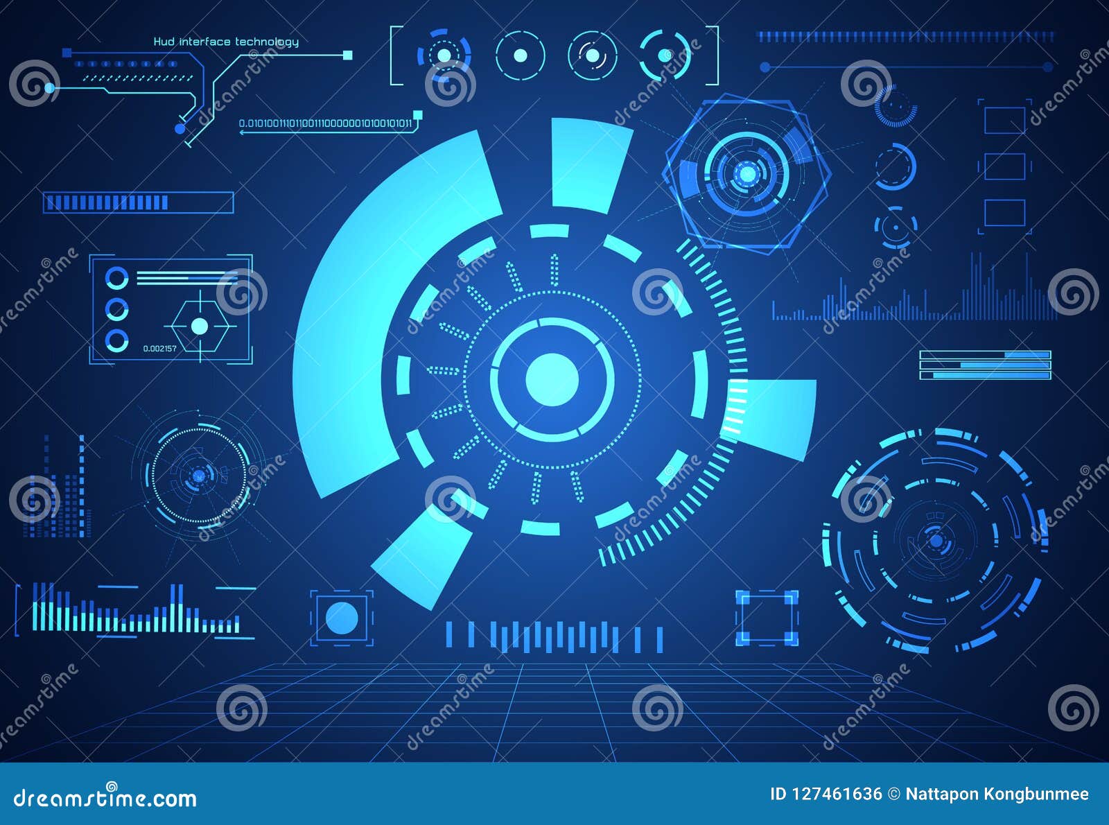 Abstract Technology Ui Futuristic Concept Hud Interface Hologram Stock ...