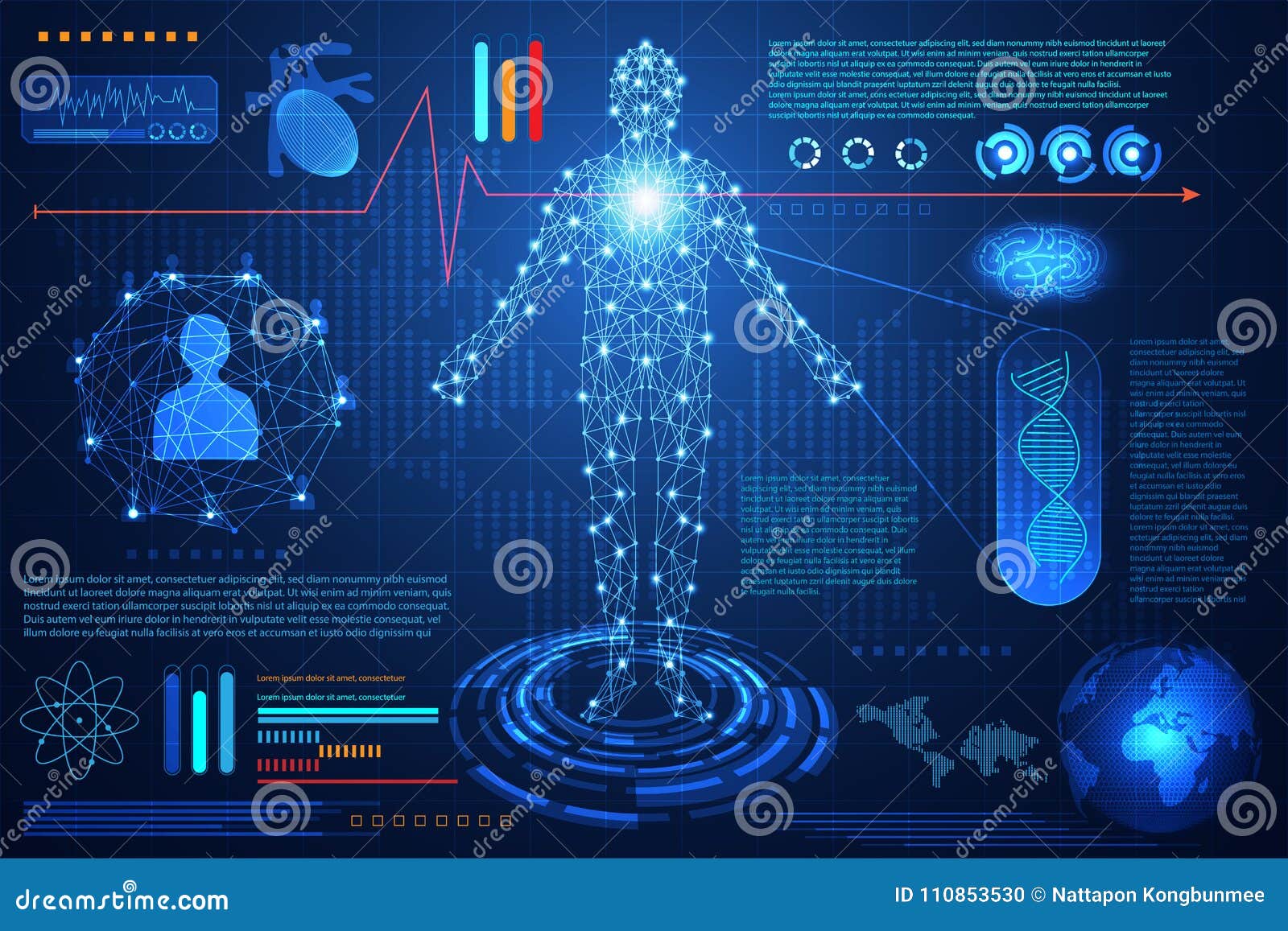 Abstract Technology Ui Futuristic Concept Hud Interface Hologram Stock ...