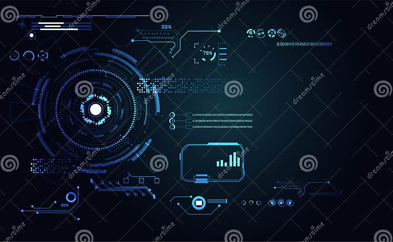 Abstract Technology Ui Futuristic Map Hud Interface Hologram Elements of Digital Data Chart ...