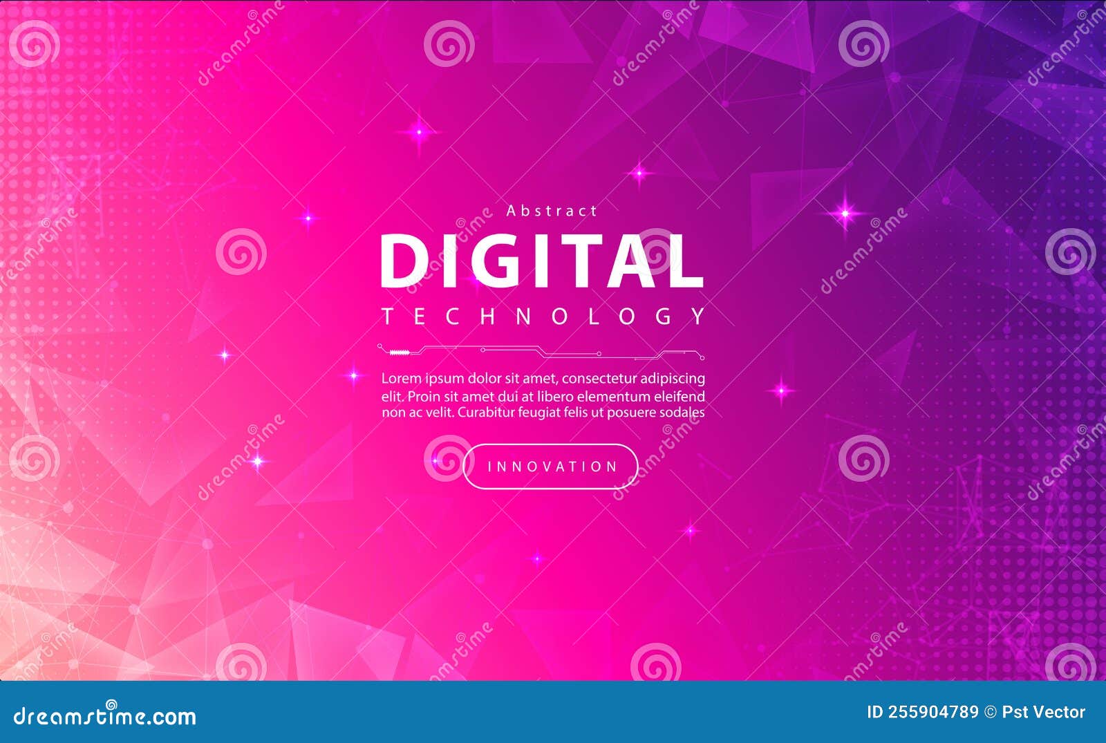 Digital Technology Banner Pink Background, Purple Color Technology ...