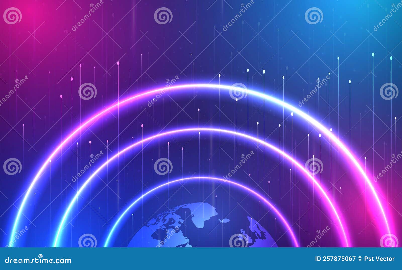 Digital Ai Big Data Technology Futuristic Blue Background, Cyber Cloud Security, Abstract Iot ...