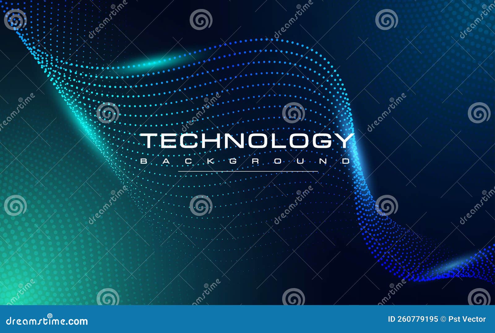 Digital Technology Blue Green Background, Online Cyber Media Algorithm ...