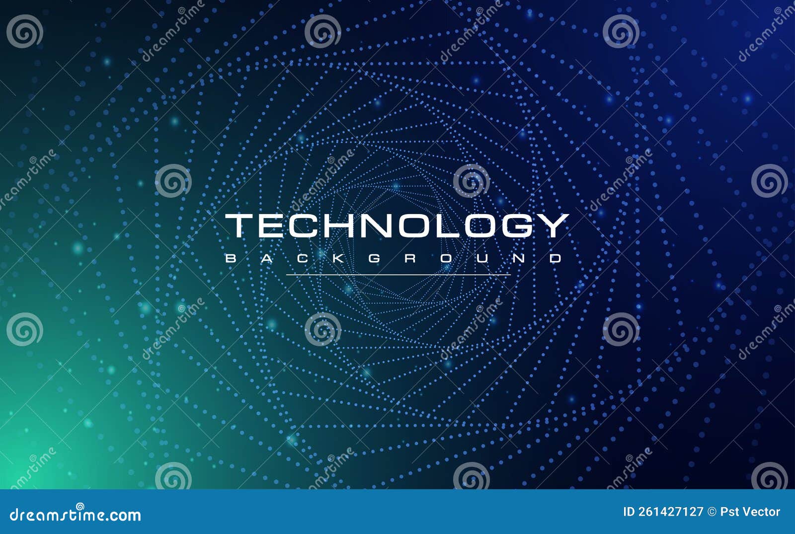 Digital Technology Blue Green Background Online Cyber Media Algorithm ...