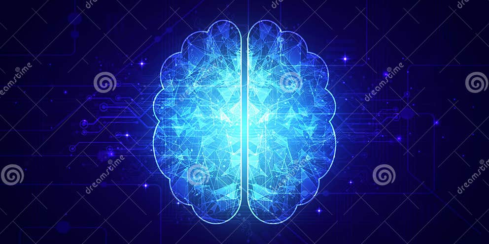Abstract Digital Technology Brain Futuristic, AI Artificial ...