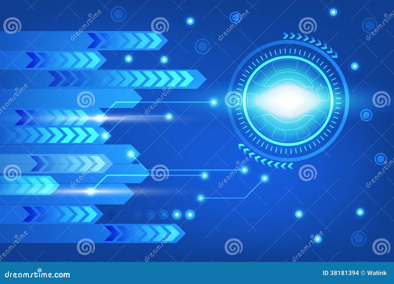 Abstract Technology Vector Background Blue Color Stock Vector ...
