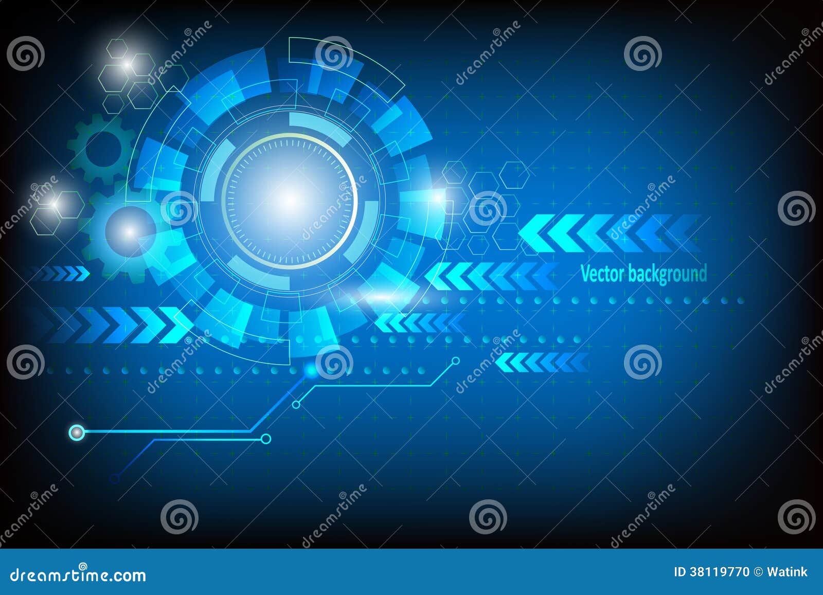 Abstract Technology Vector Background Glow in Dark Stock Vector ...