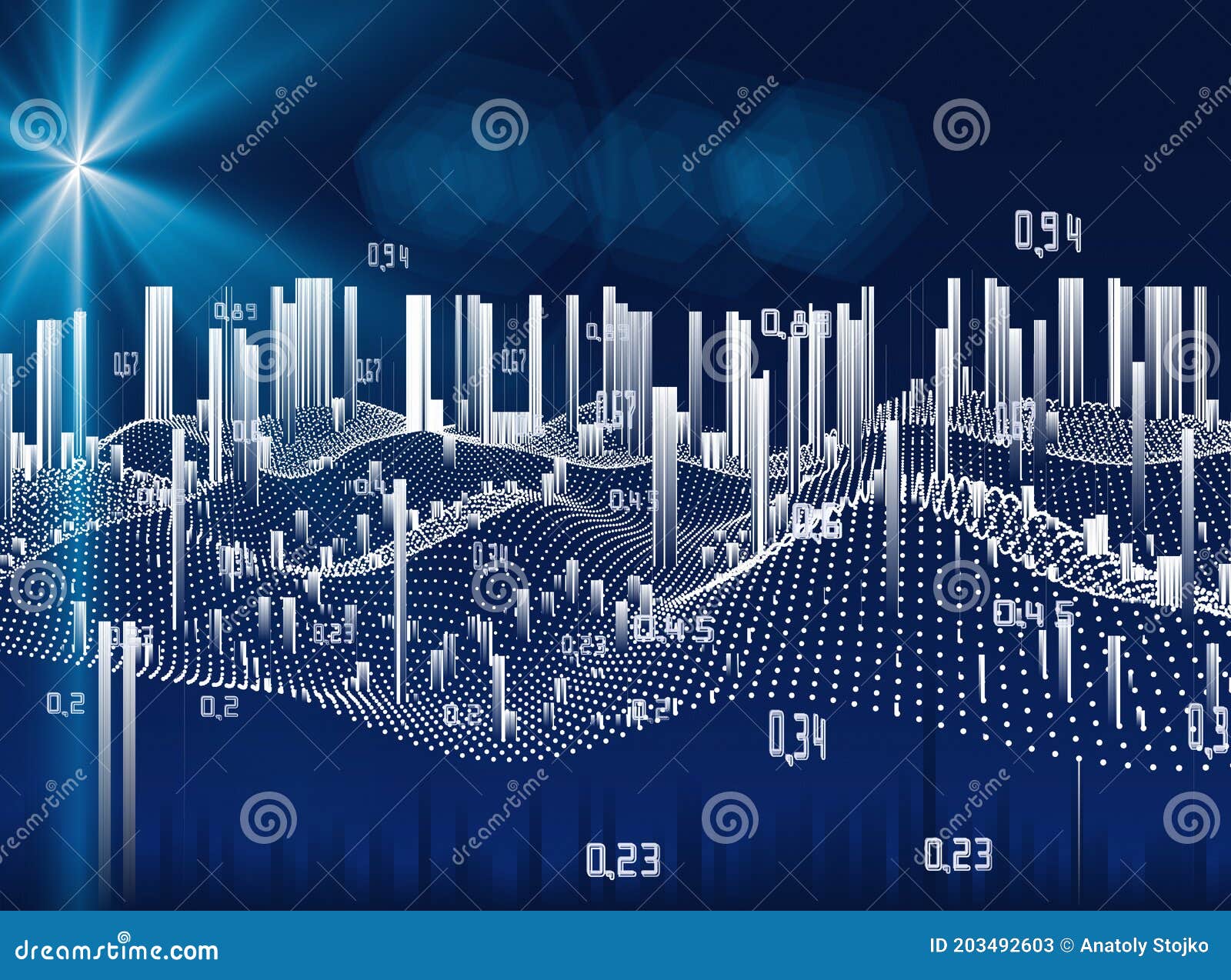 Abstract Technology Visualization of Artificial Intelligence. Quantum ...