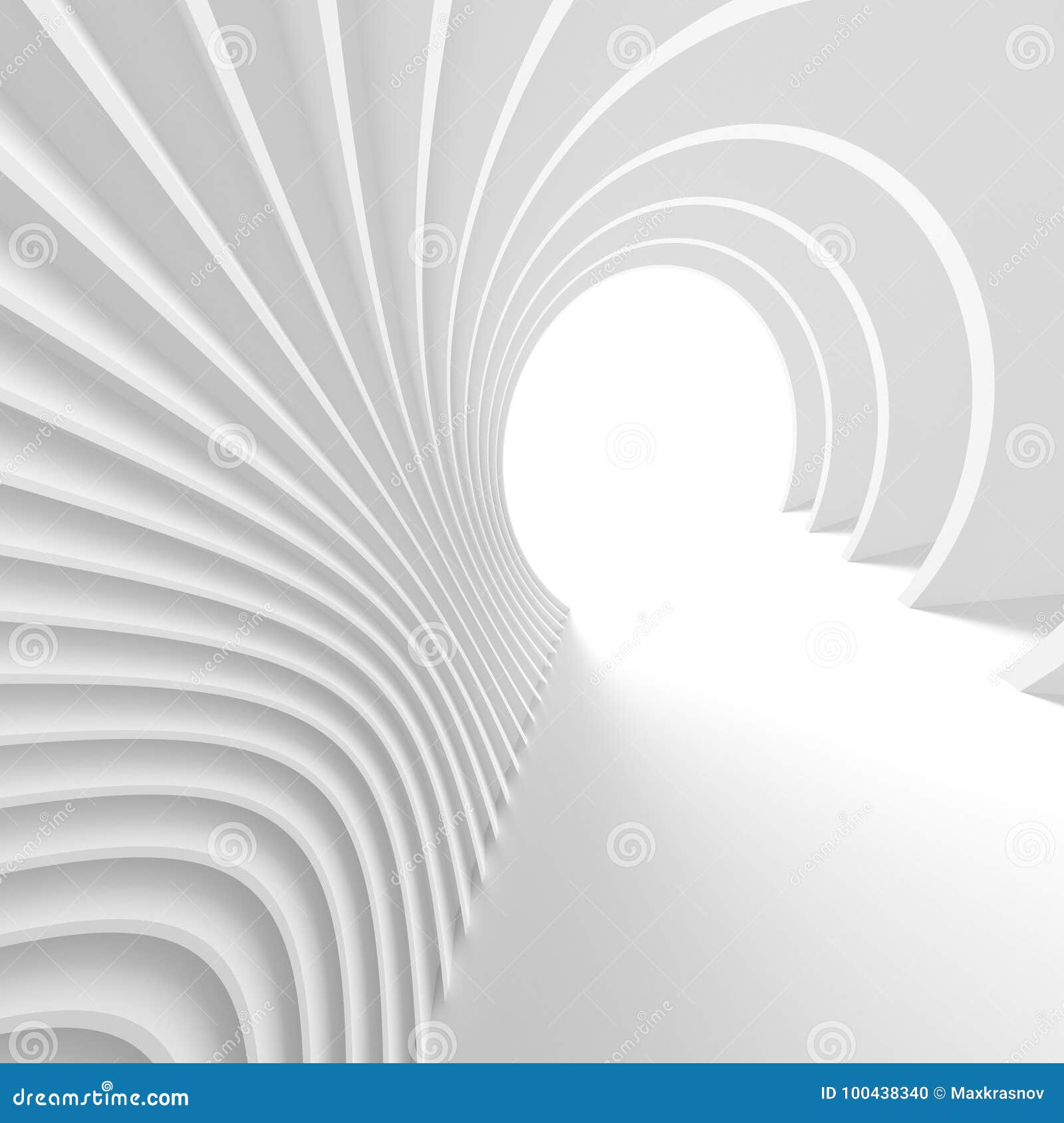 Abstract Technology Wallpaper. White Tunnel Background Stock ...