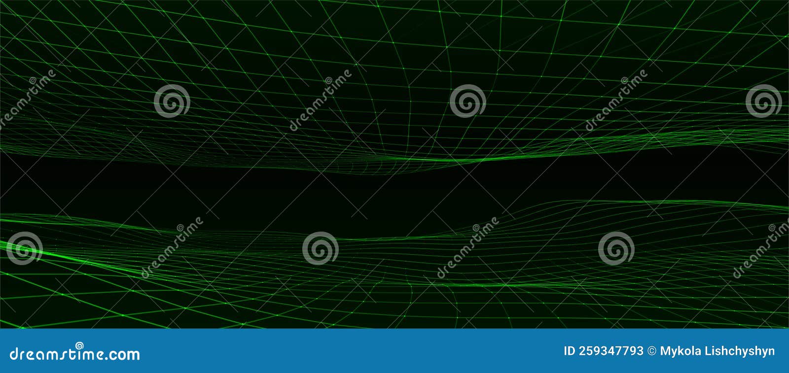 Abstract Technology Wave of Particles. Big Data Visualization. Vector ...