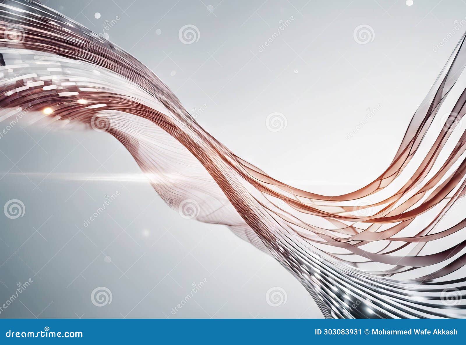 Abstract Technology Wave Pattern on White Background Stock ...