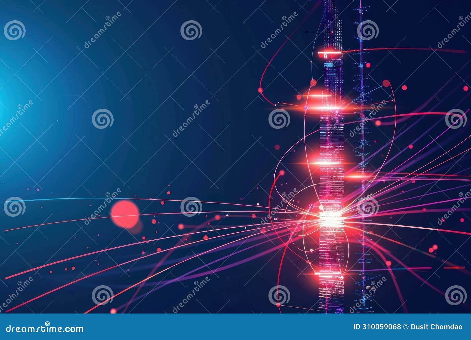 Abstract Telecom Technology Ultimate Connect Background. Generative AI ...