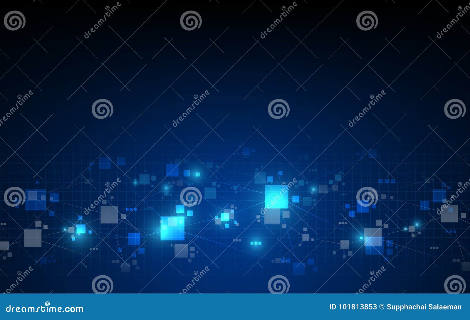 Abstract Telecommunications Technology Digital Pattern Background ...