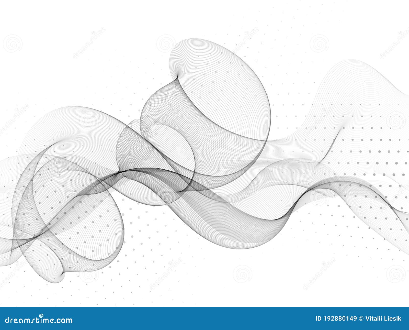 Abstract Template Background with Wave Wave Gray Flow Stock Vector ...