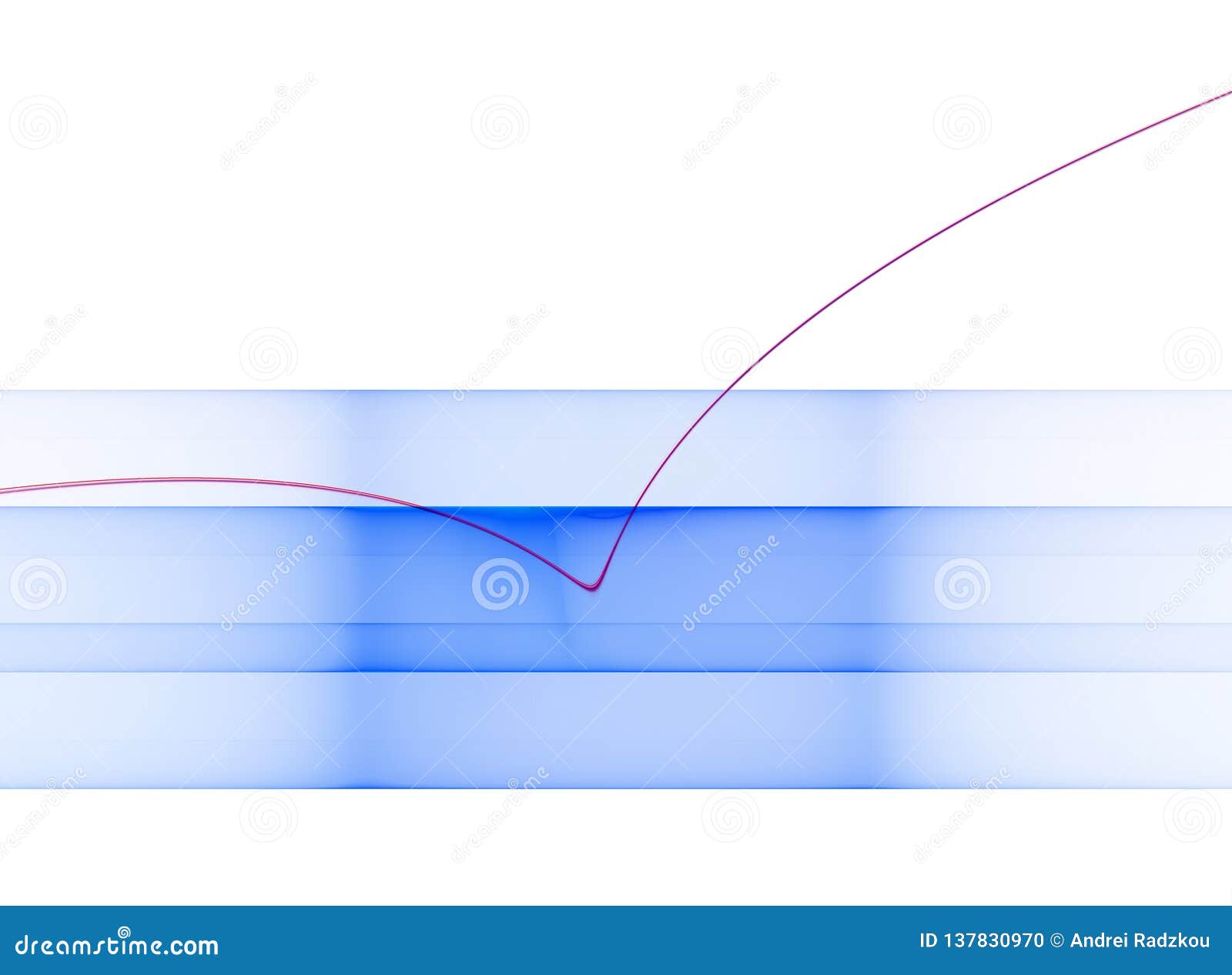 Blue Stripe with Thin Red Line Stock Illustration - Illustration of ...