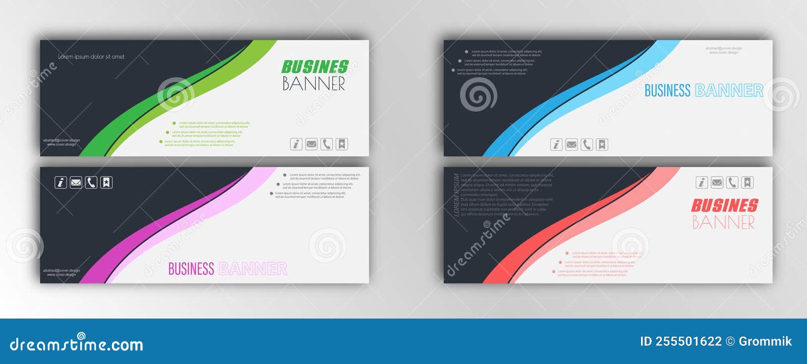 Abstract Template for the Design of a Web Banner with Space for Photos ...