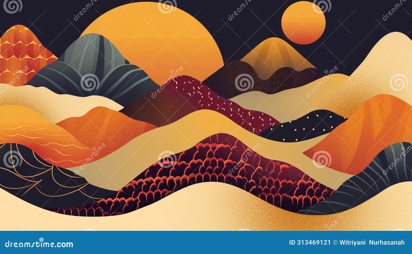 Abstract Template with Geometric Pattern. Mountain Layout Design in ...