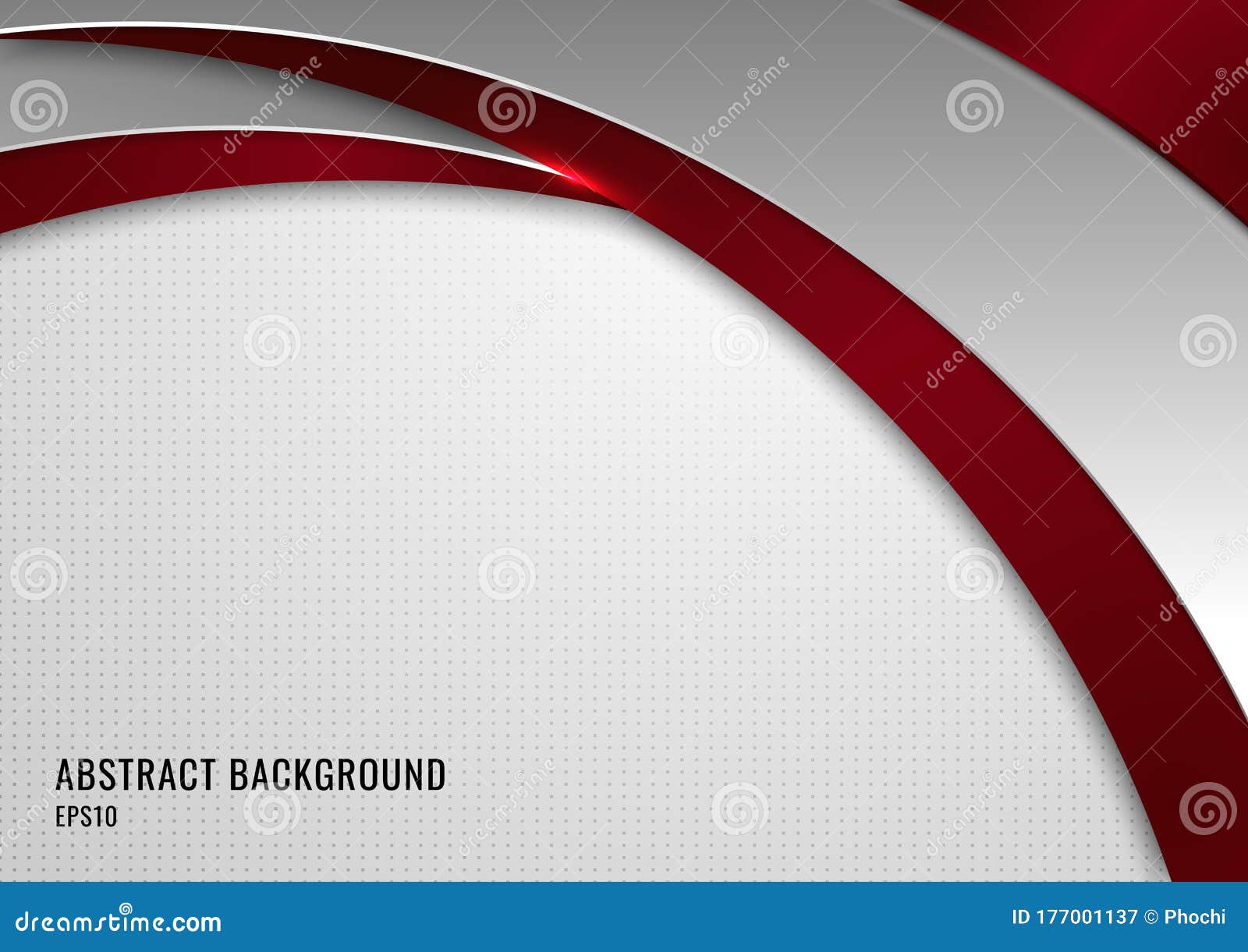 Abstract Template Red and Gray Curve on Square Pattern White Background ...