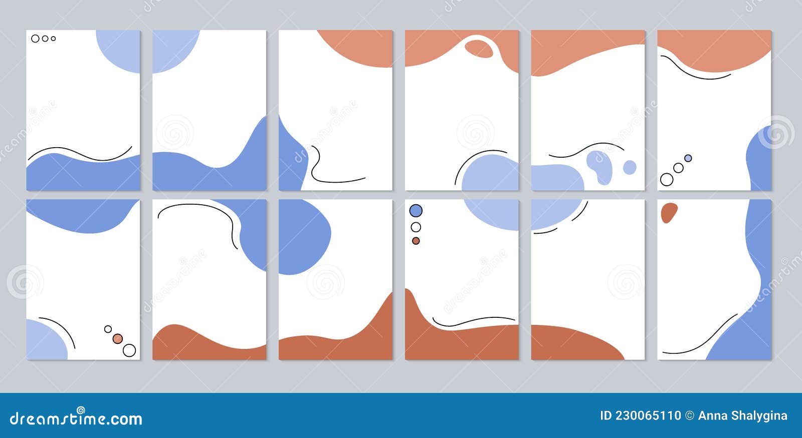 Abstract Templates. Vector Set Stock Vector - Illustration of layout ...