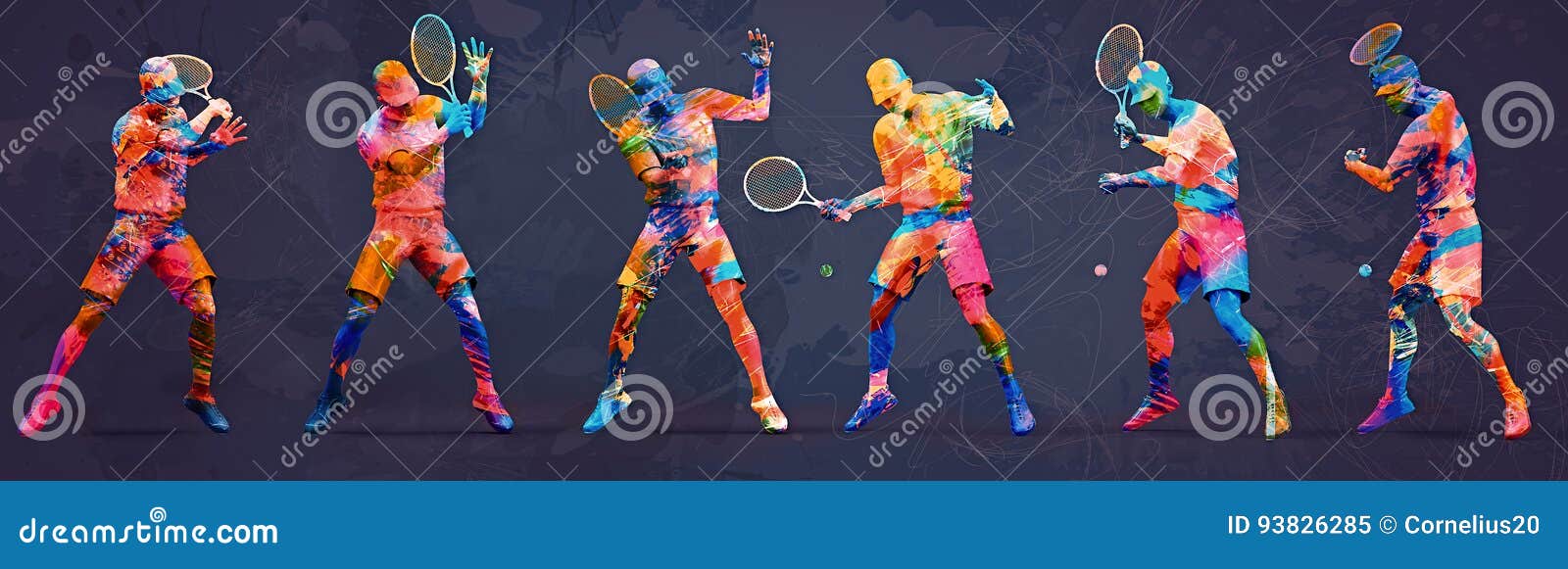 Abstract tennis player stock illustration. Illustration of professional ...