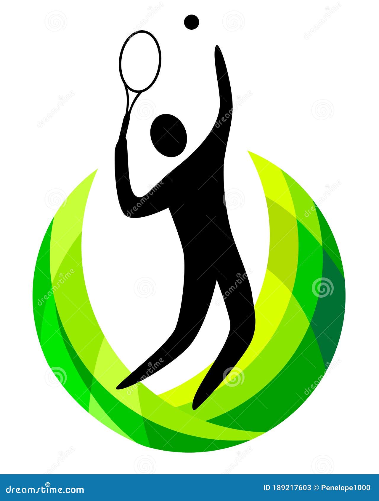 Abstract Tennis Player Graphic in Vector Quality. Stock Vector ...