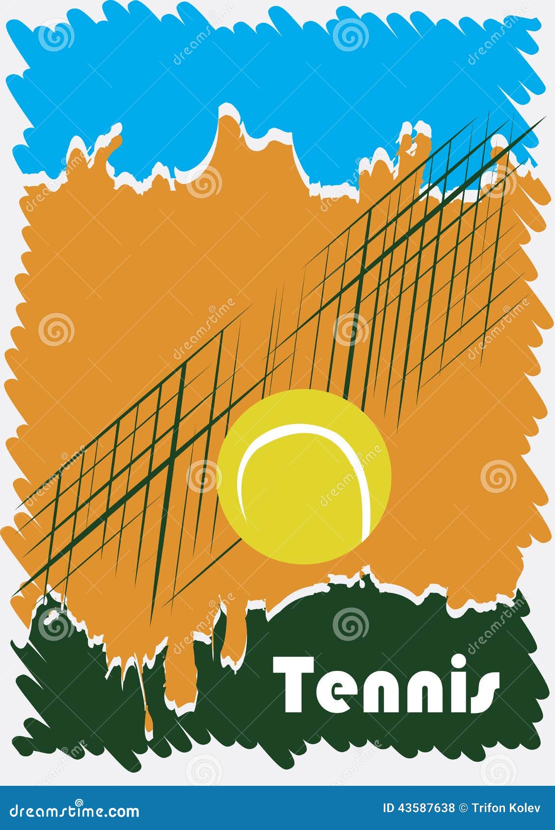 Abstract tennis poster stock vector. Illustration of challenge - 43587638
