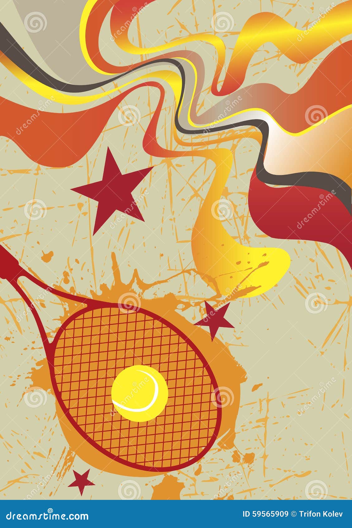 Abstract tennis poster stock vector. Illustration of poster - 59565909