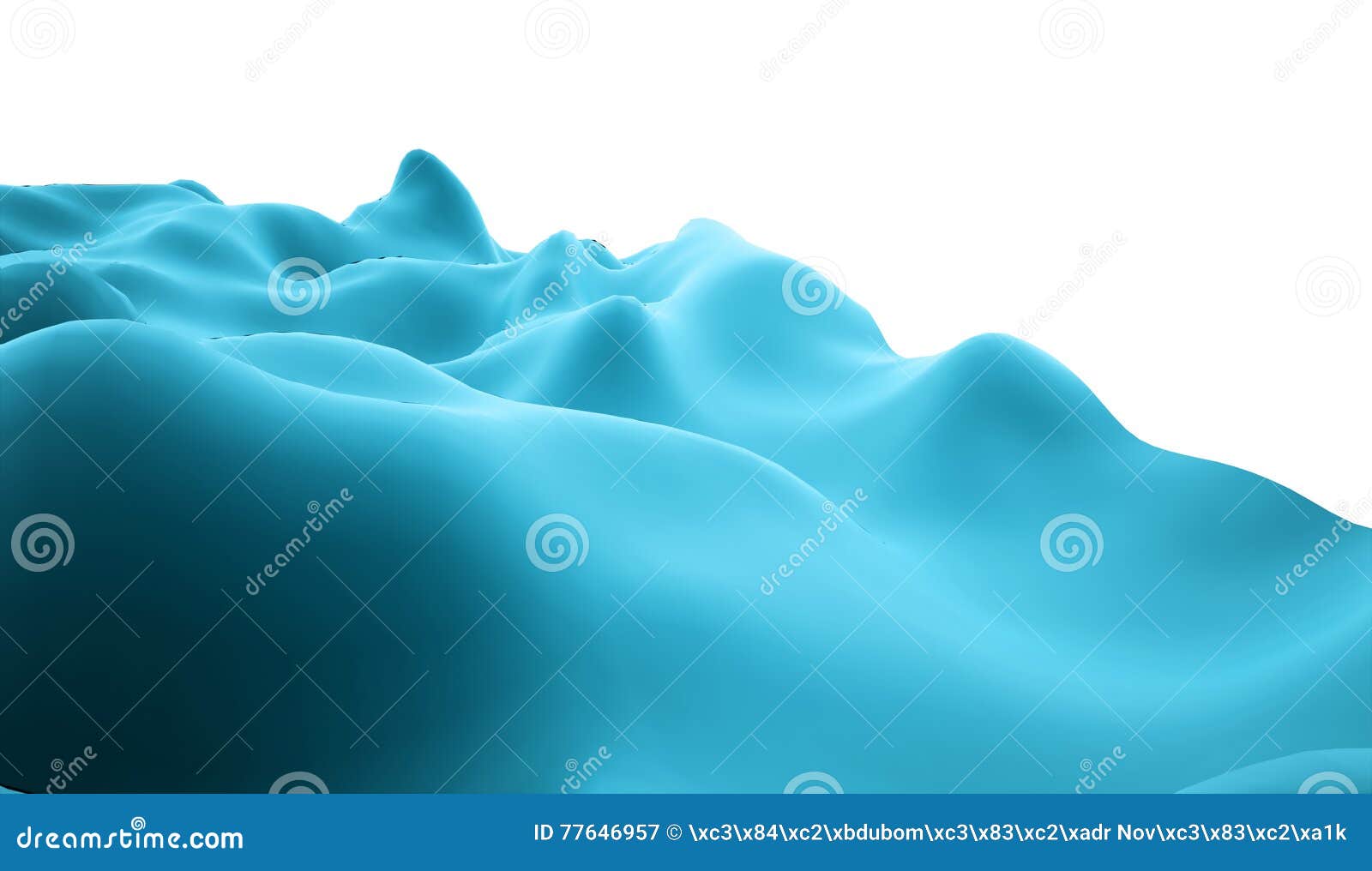 Abstract Terrain Concept Rendered Stock Illustration - Illustration of ...