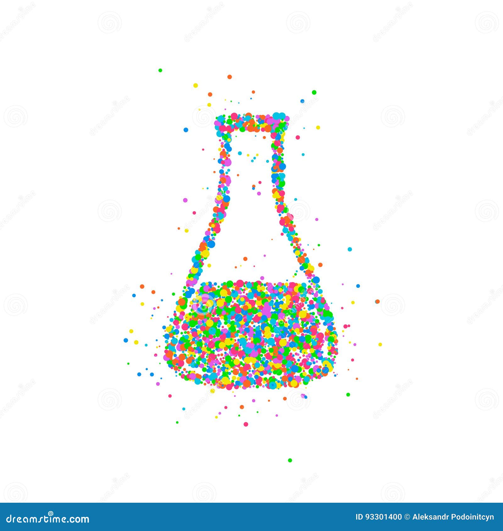 Abstract test tube flask stock vector. Illustration of chemistry - 93301400