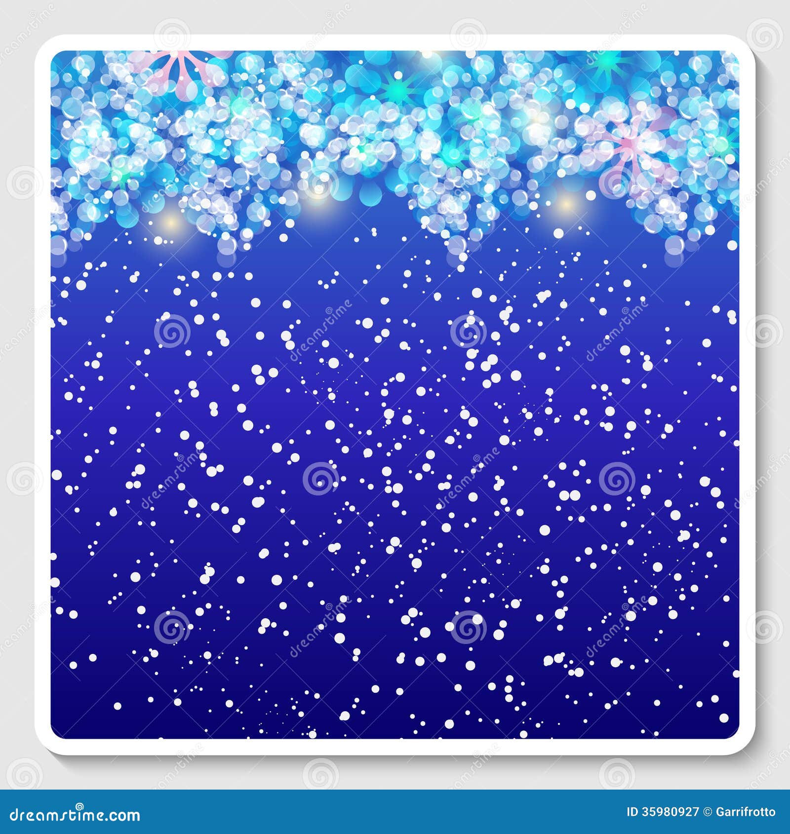 Abstract Text Box with Falling Snow Stock Vector - Illustration of ...