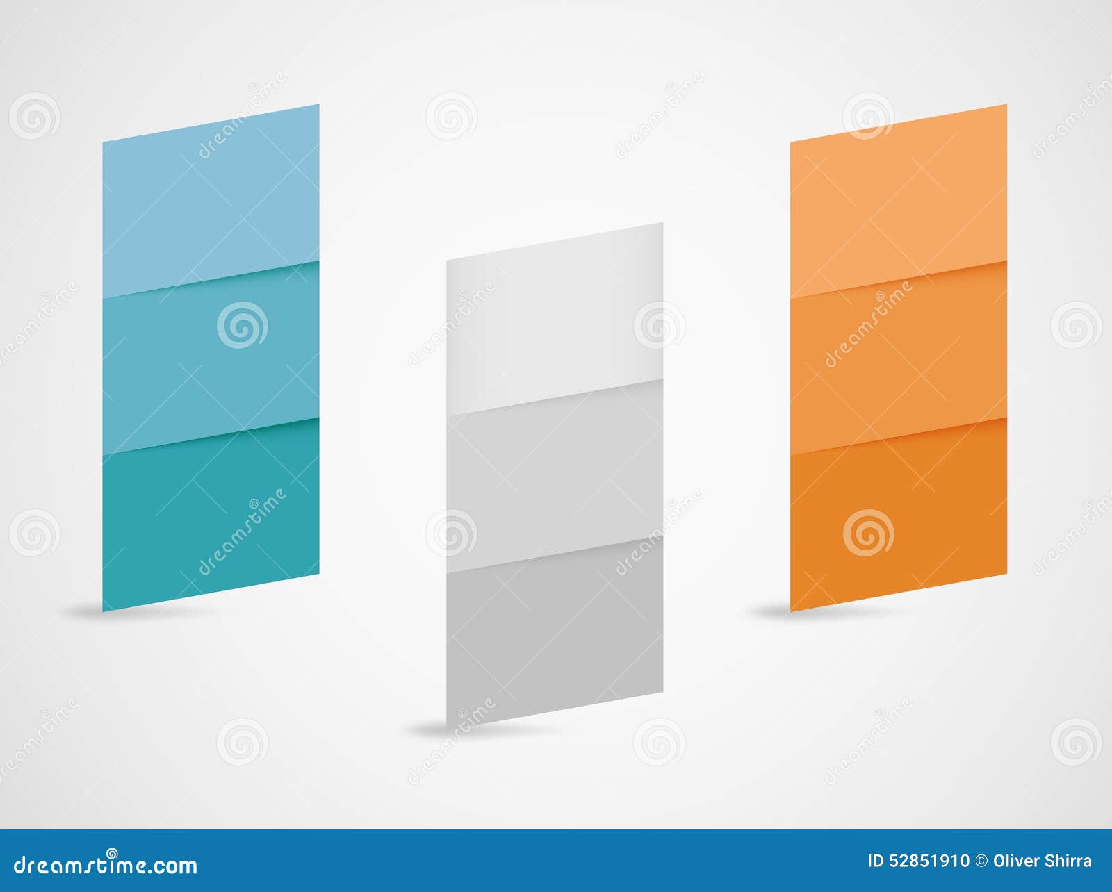 Abstract Text Columns with Realistic Vector Shadows Stock Vector ...