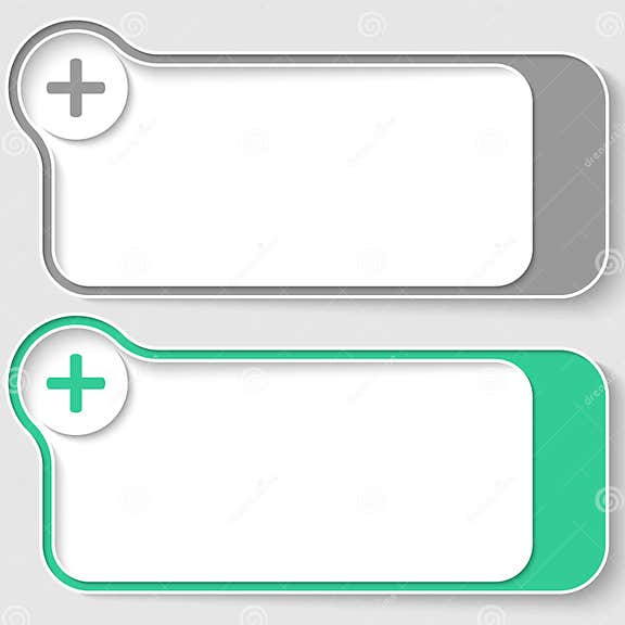 Abstract Text Frames with Plus Sign Stock Vector - Illustration of page ...
