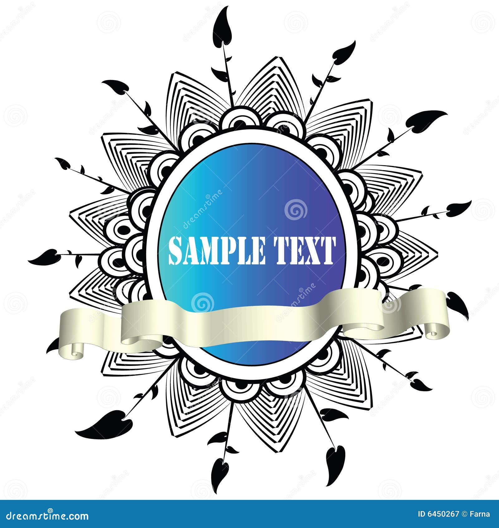 Abstract Text Panel stock vector. Illustration of decorative - 6450267