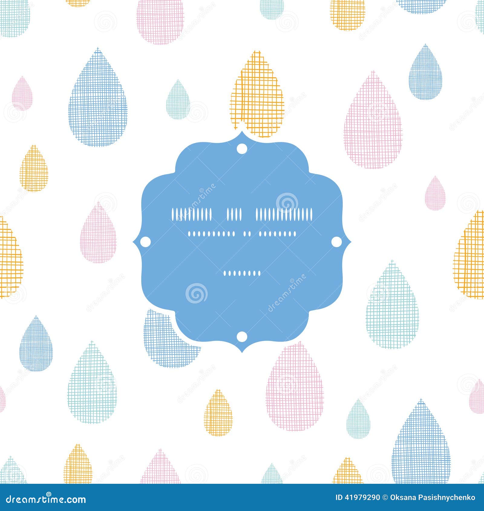 Abstract Textile Colorful Rain Drops Frame Stock Vector - Illustration ...