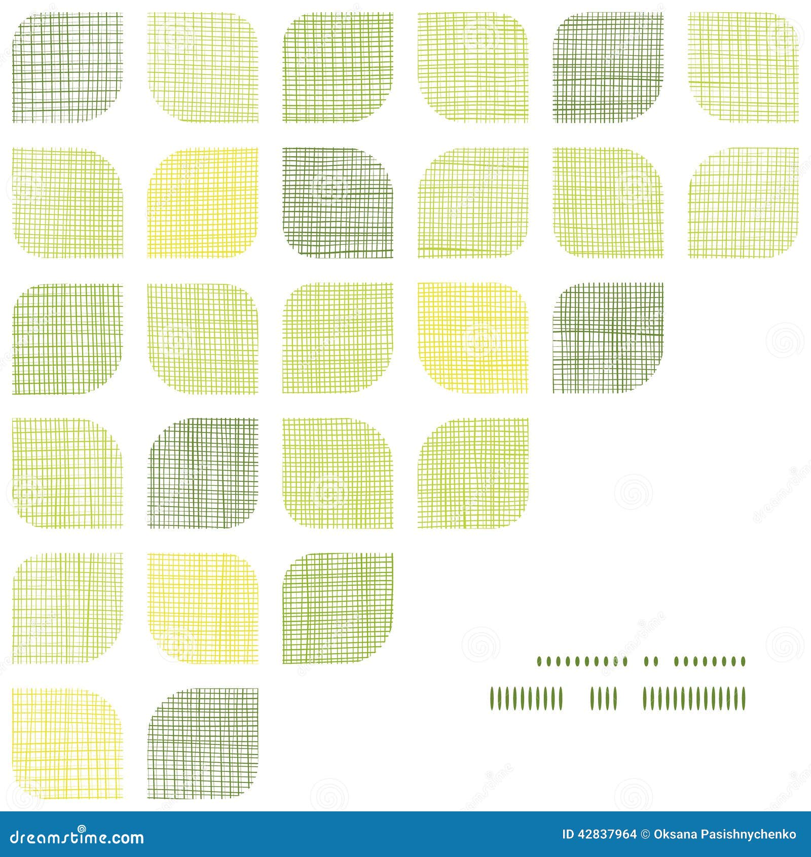 Abstract Textile Green Rounded Squares Frame Stock Vector ...