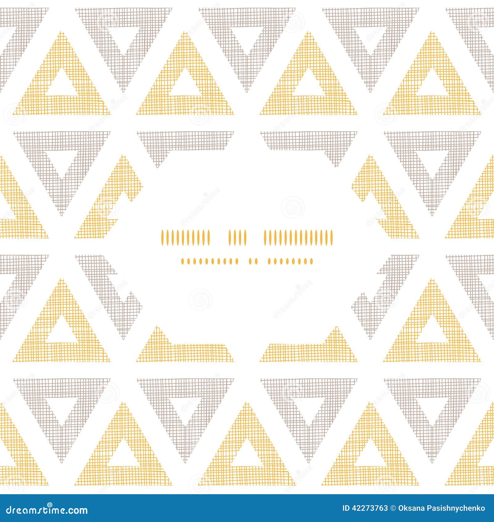 Abstract Textile Ikat Yellow Brown Triangles Frame Stock Vector ...