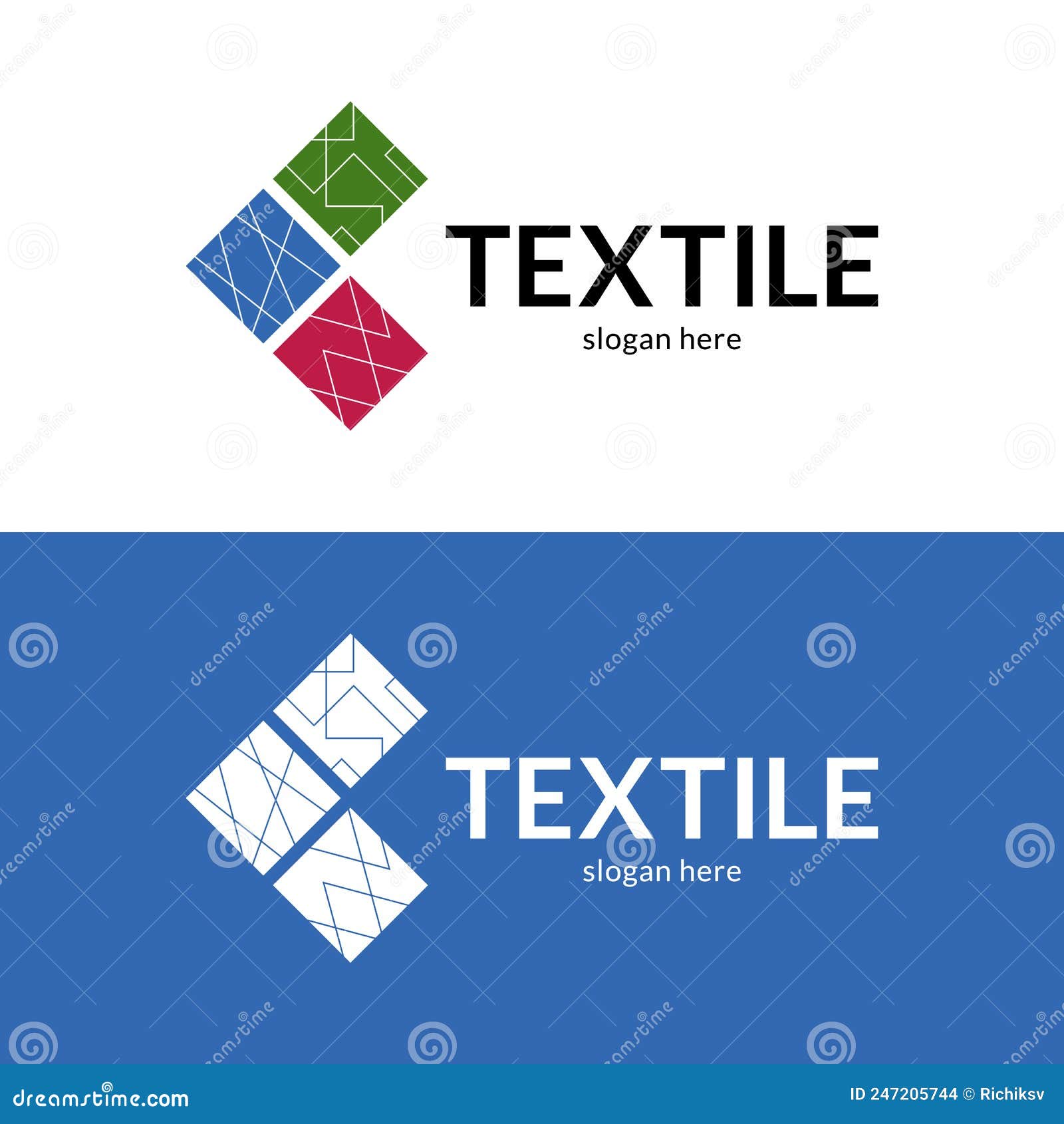 Abstract textile logo stock illustration. Illustration of cloth - 247205744