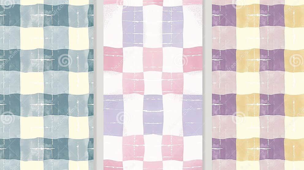 Abstract Textile Pattern with Pastel Colors in a Grid Design Suitable ...