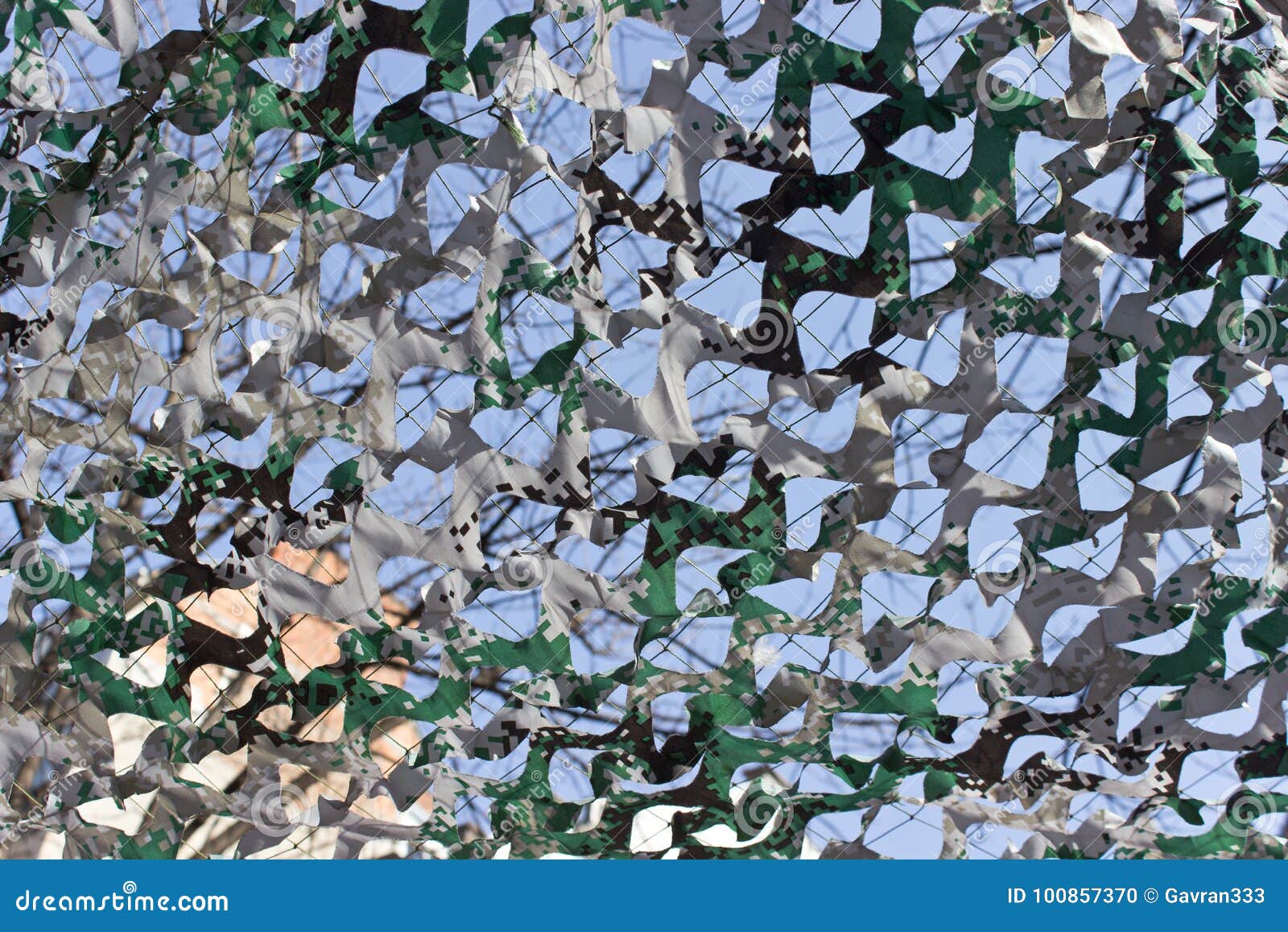 Abstract Textile Shade Pieces Over Sky As Background Stock Photo ...