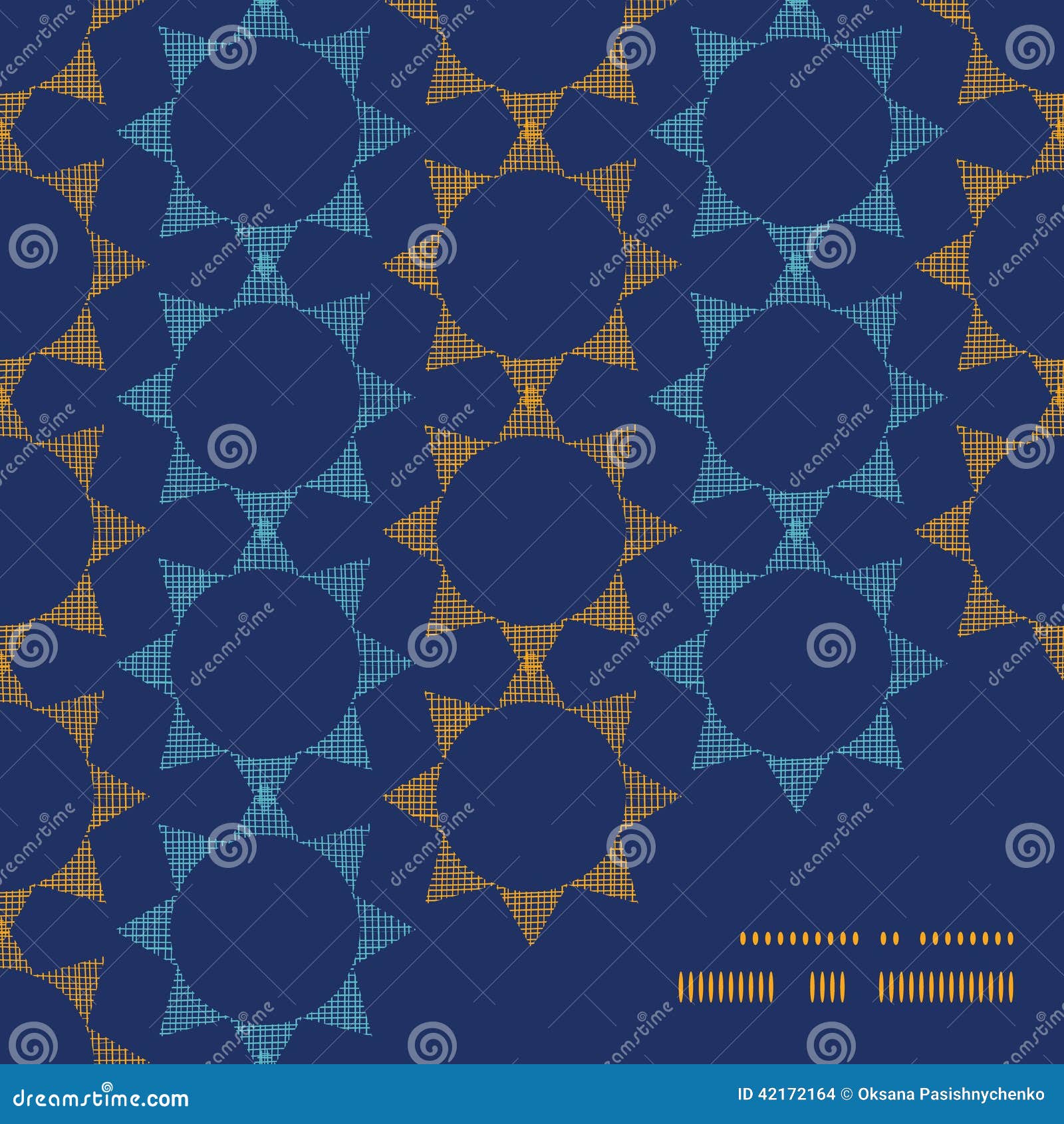 Abstract Textile Stars on Dark Geometric Frame Stock Vector ...