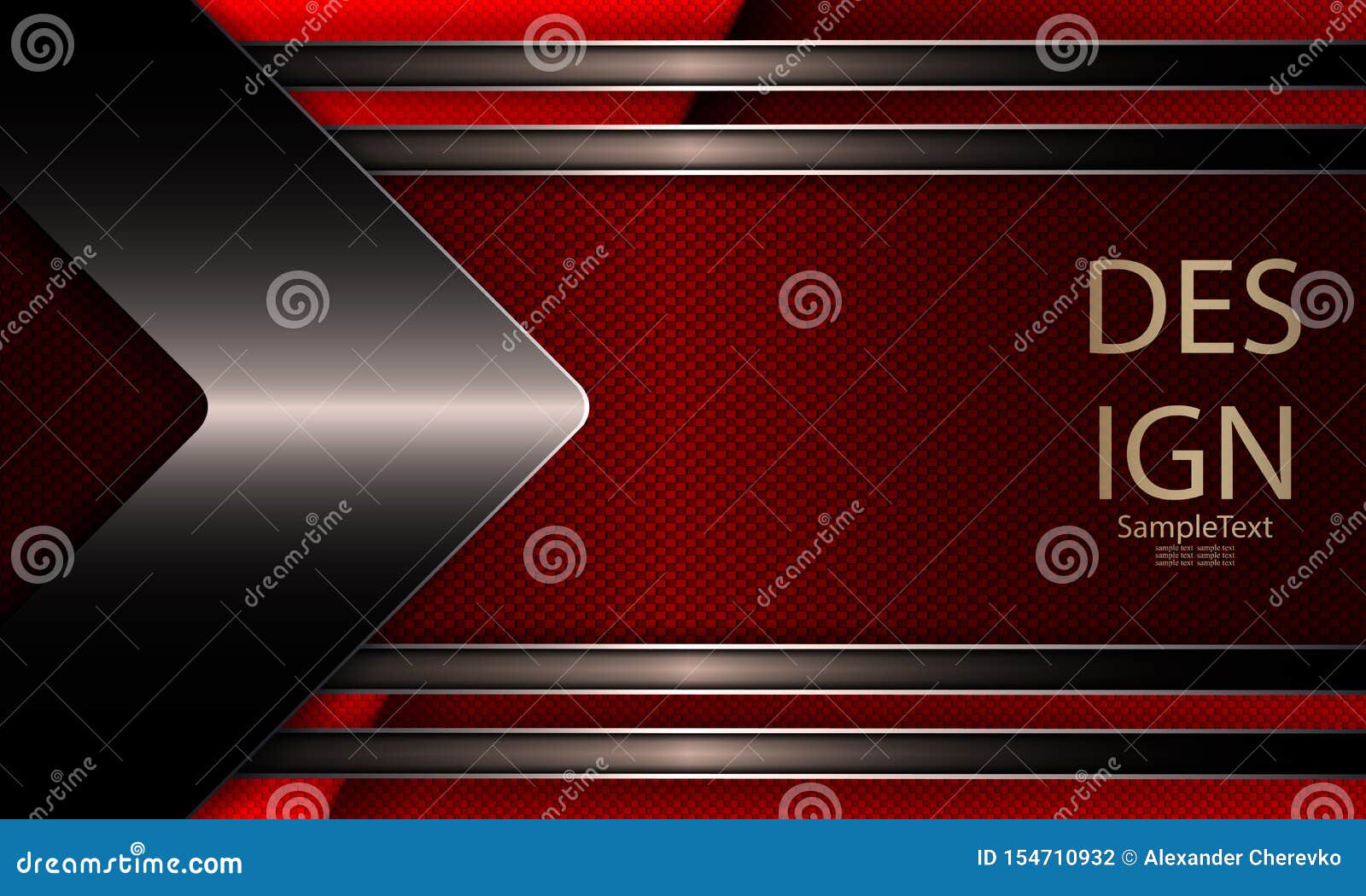 Abstract Textural Dark Red Mesh Background with a Bronze-colored Arrow ...