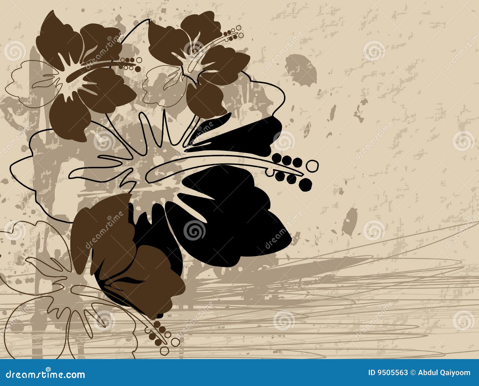 Abstract Texture Background with Flower Stock Vector - Illustration of ...