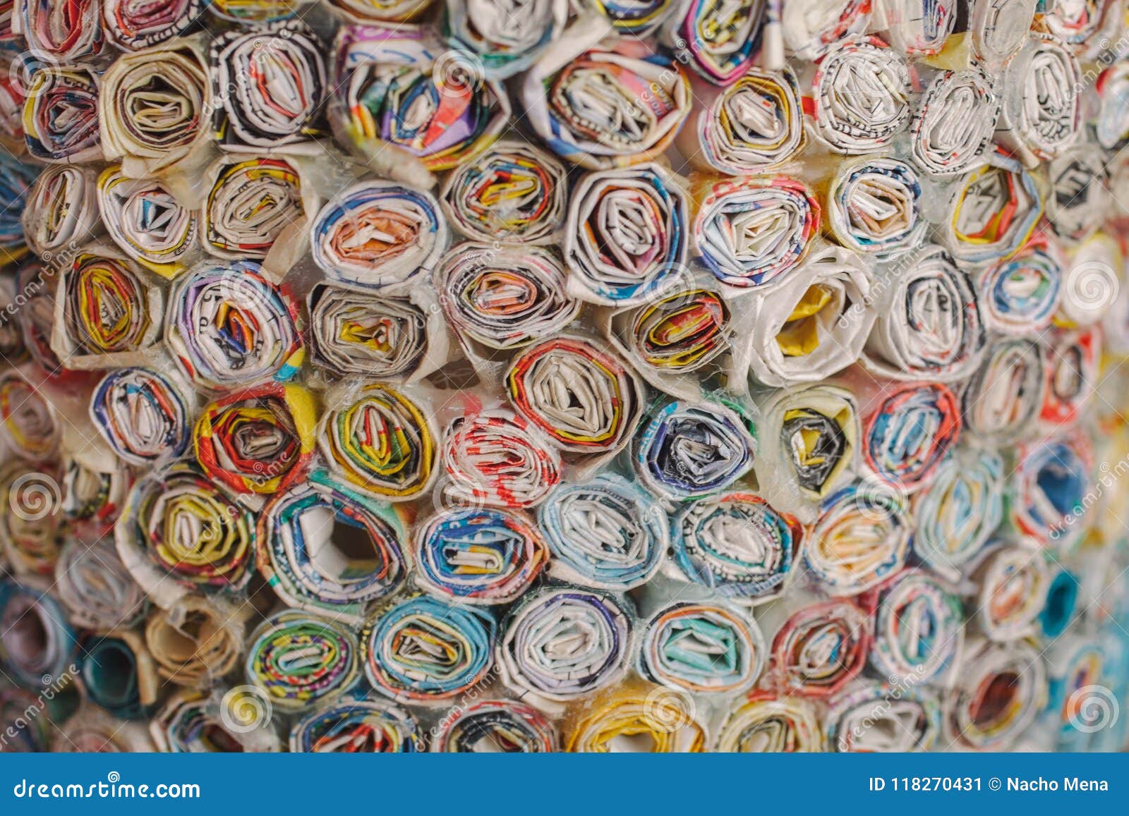 Abstract Texture and Background Made with Stuck Paper. Close Up View of ...