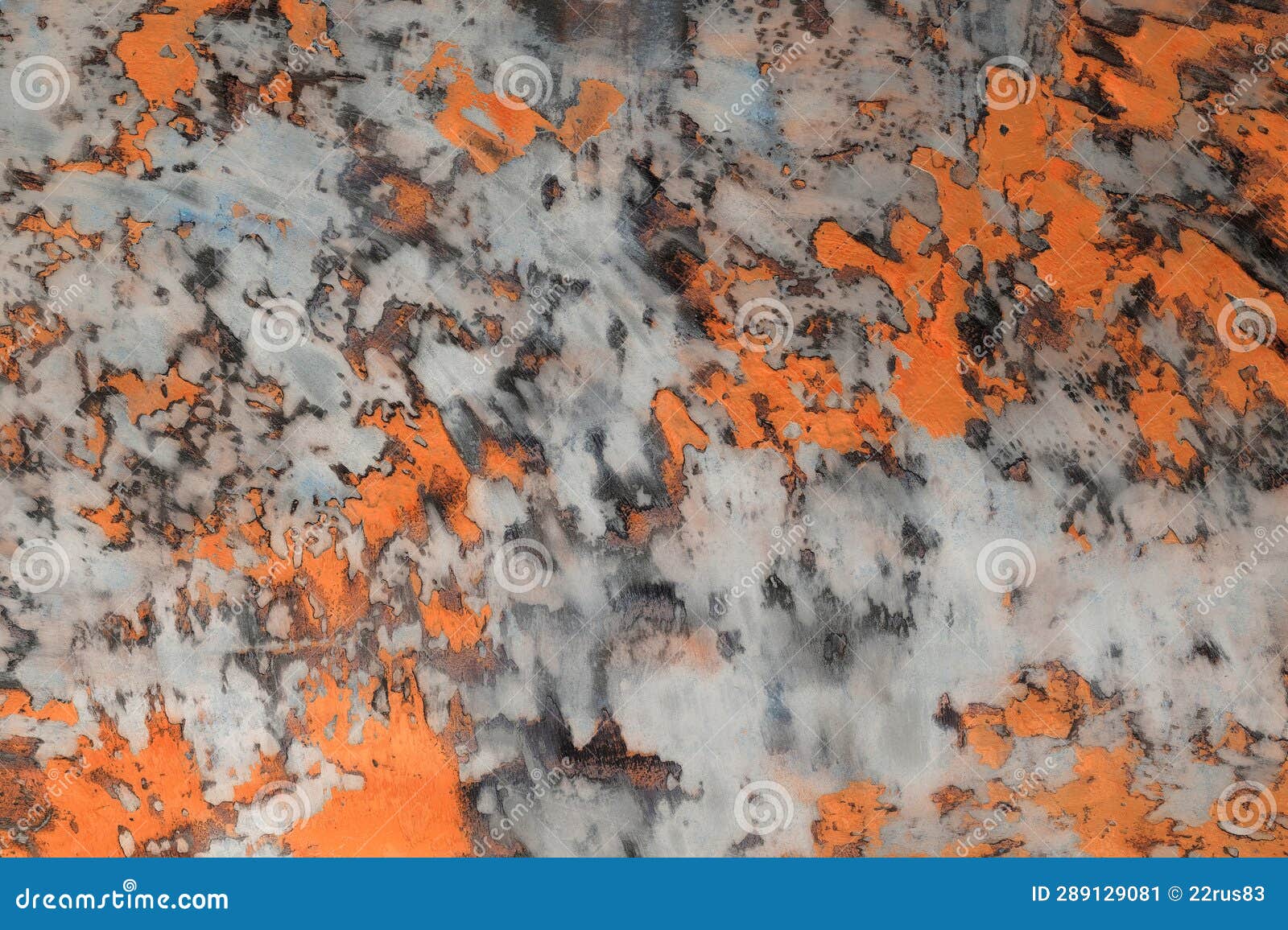 Abstract Texture Background. Sanded Brushed Metal Surface with Orange ...