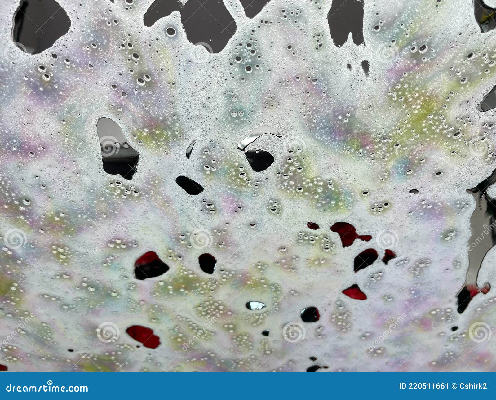 Abstract Texture Background View of a Windshield in a Car Wash Stock ...